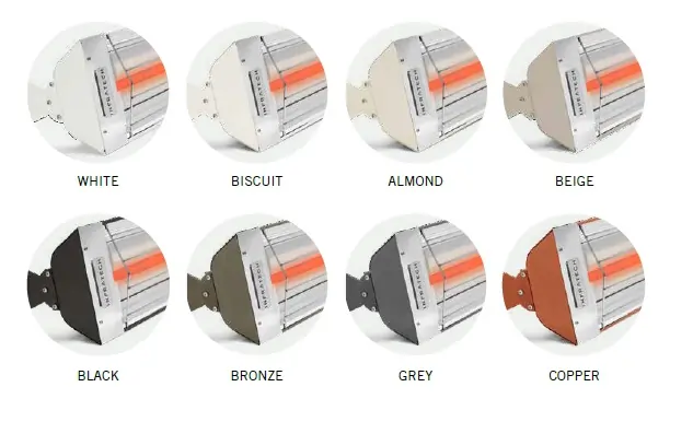 Infratech Comfort Heat Quartz Radiant Heaters WD-Series Double Element